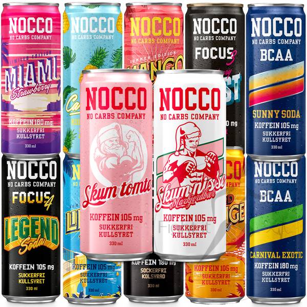 Nocco BCAA - Smakspakken (13x330ml) - Fight it